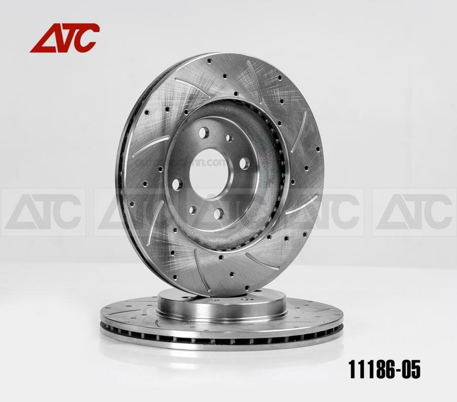 АТС 1118605 Тормозной диск АТС-SPORT а/мкалина-спорт, Гранта -спорт диаметр 15 дюймов (перфорация 24 отвер