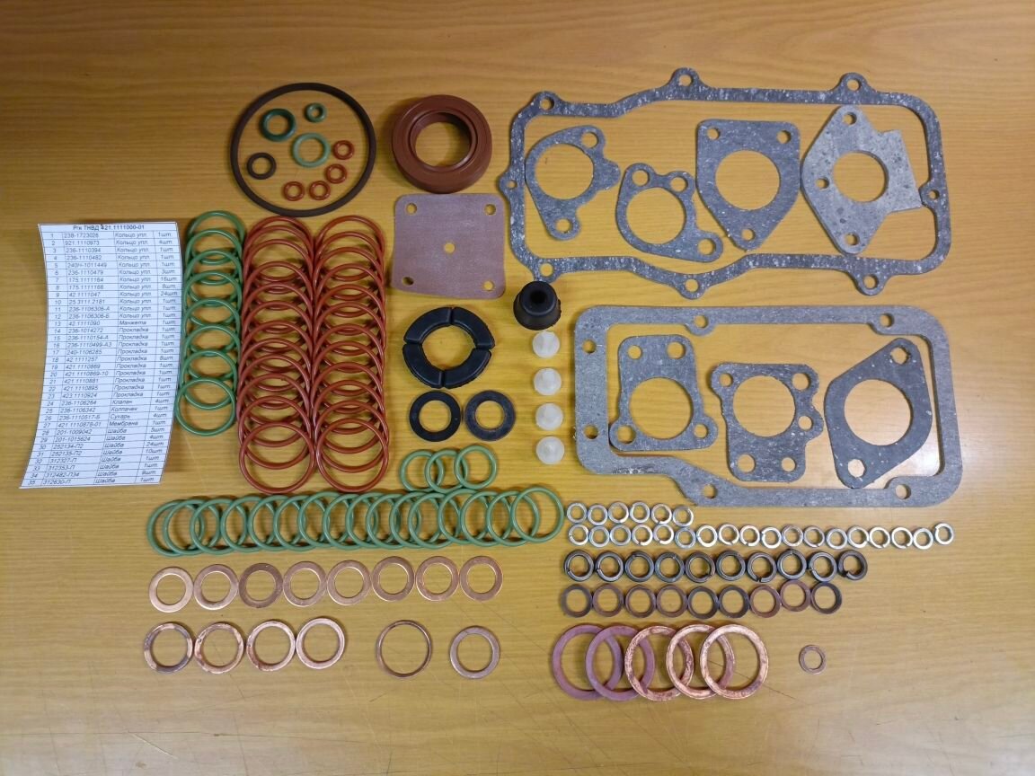 Ремкомплект ТНВД 421.1111000-01 с корректором (полный зеленые кольца)