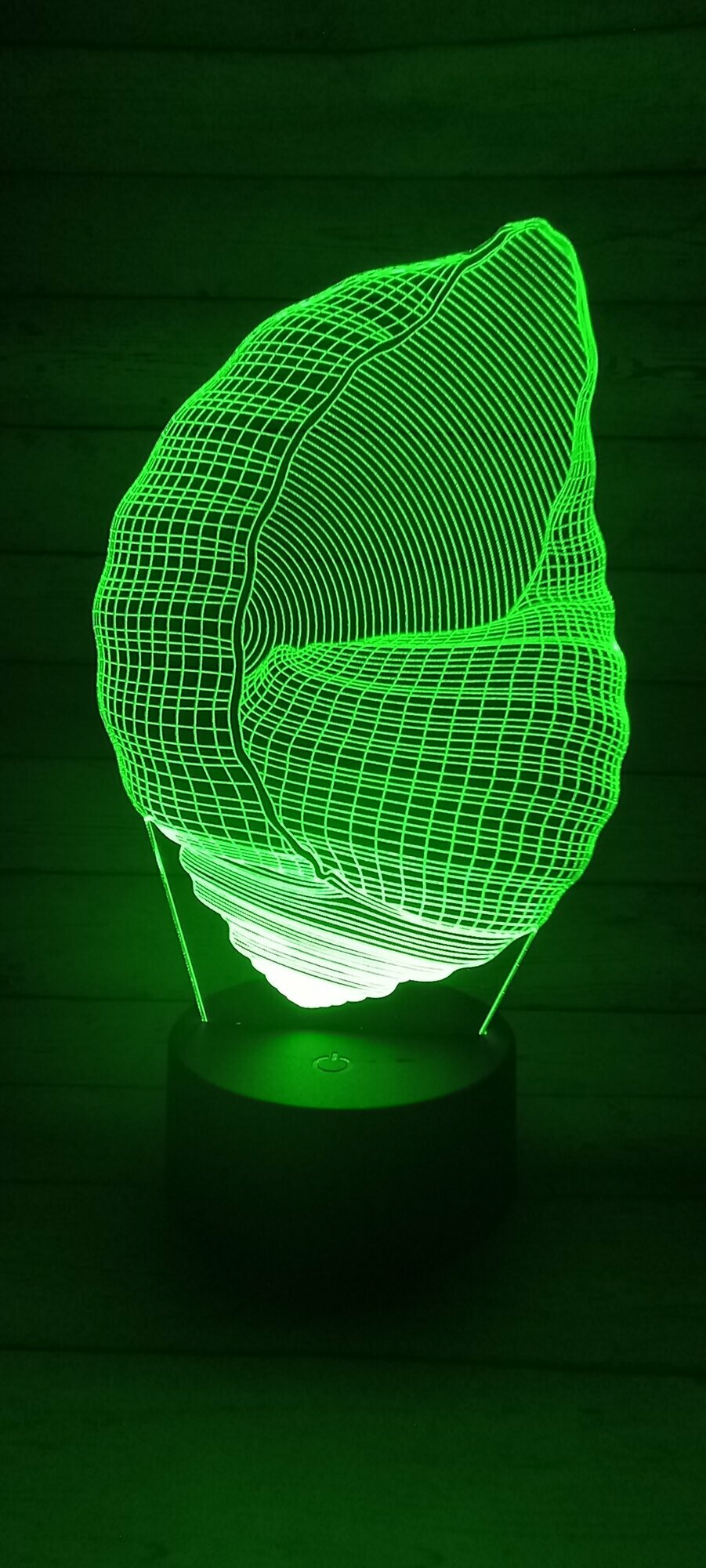 Ночник Firefly Wood "Ракушка" , сенсорное управление, 7 цветов, питание от батареек