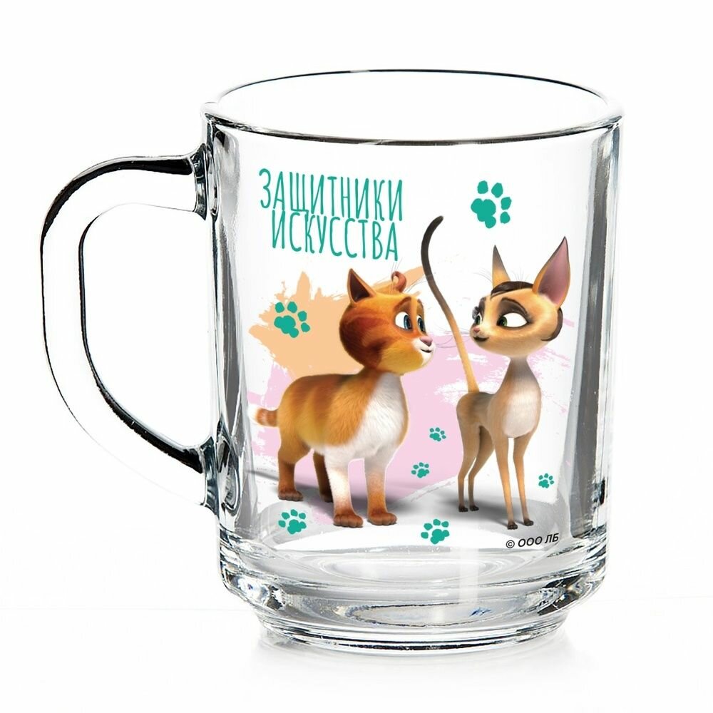 Кружка детская ND Play "Коты Эрмитажа", Защитники Искусства, малая, 230 мл, стекло (308584)
