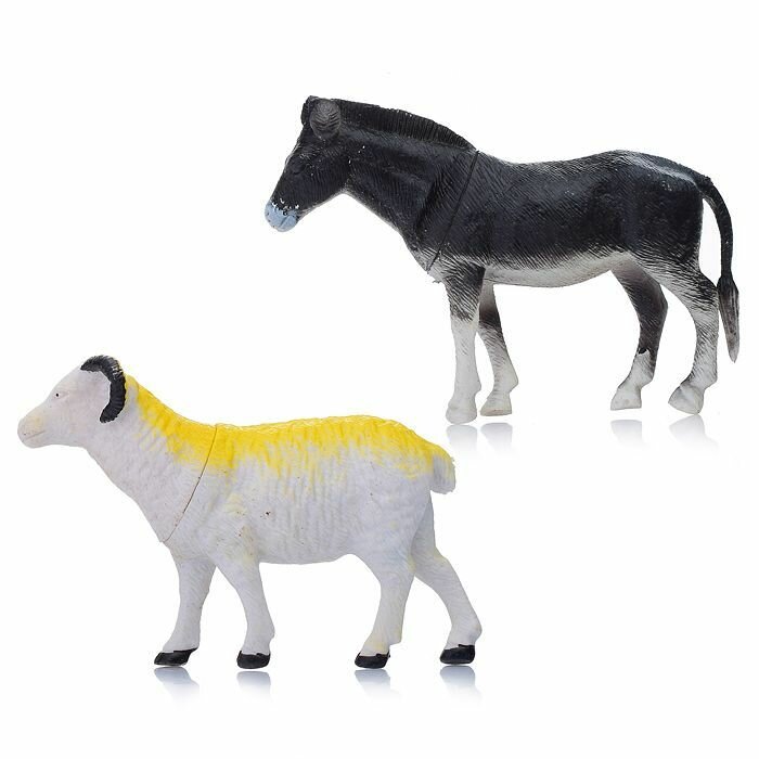 Набор фигурок Oubaoloon "На ферме", животные, 2 шт, в пакете (6202-B)
