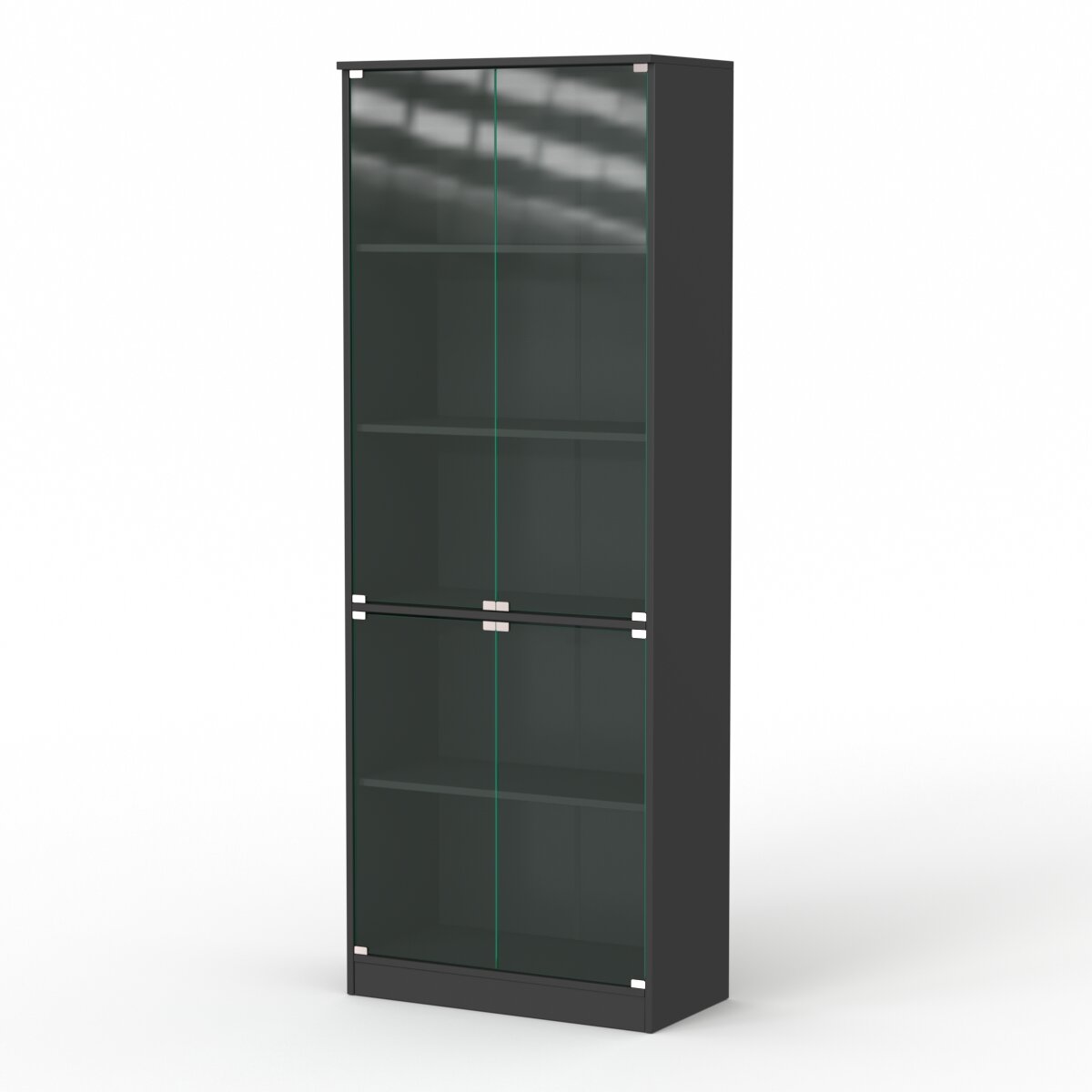 Шкаф-витрина офисный ШВ-55, Черный. Производитель товара - компания Westcom.