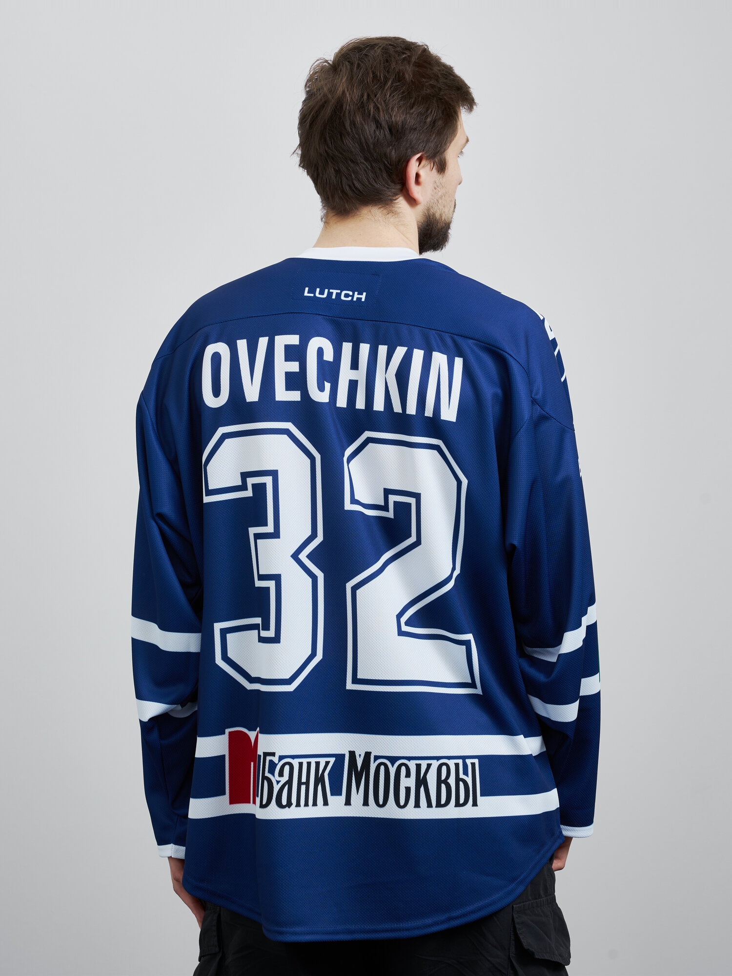 Джерси хоккейное Печать на материале (сублимация), Овечкин 32, ХК «Динамо» Москва сезон 2012–2013