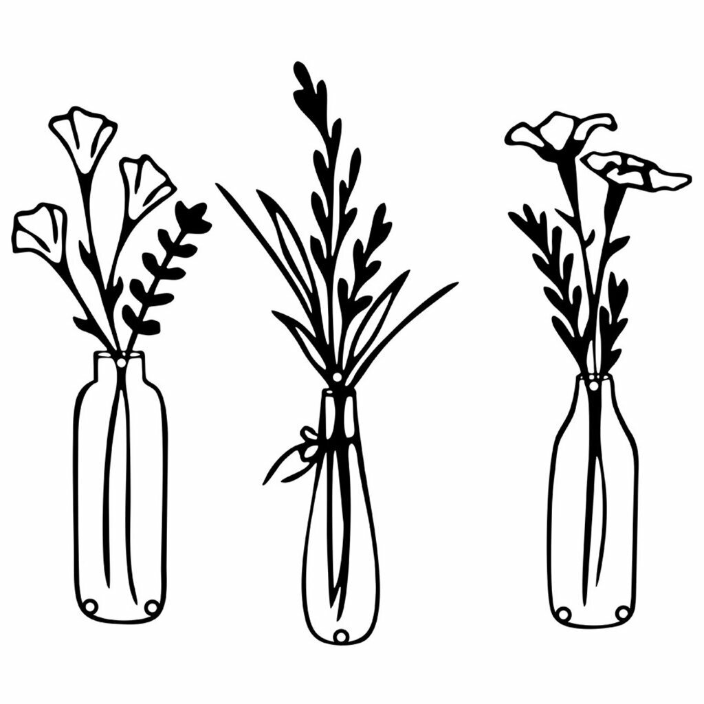 Креативная металлическая подвеска для украшения дома в виде полой вазы (с винтами + расширительная трубка)-JSTY201