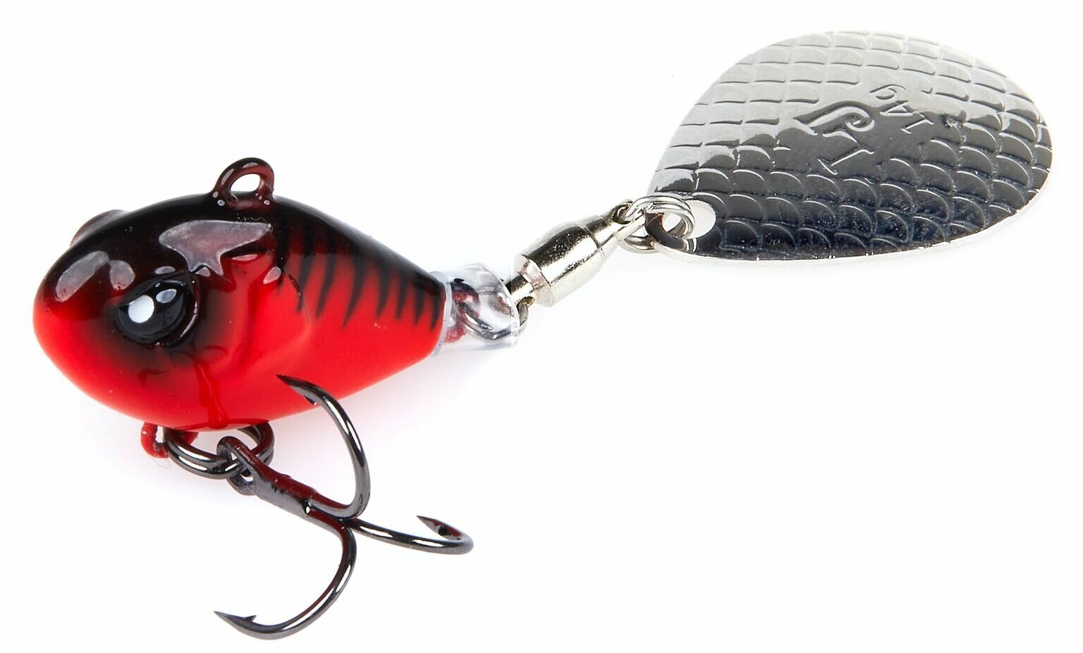 Блесна на щуку тейл-спиннер Lucky John BASARA TAIL SPIN 24.0г 014 в блистере набор приманок для ловли среднего окуня, судака и жереха , снасти рыболовные для зимней и летней рыбалки