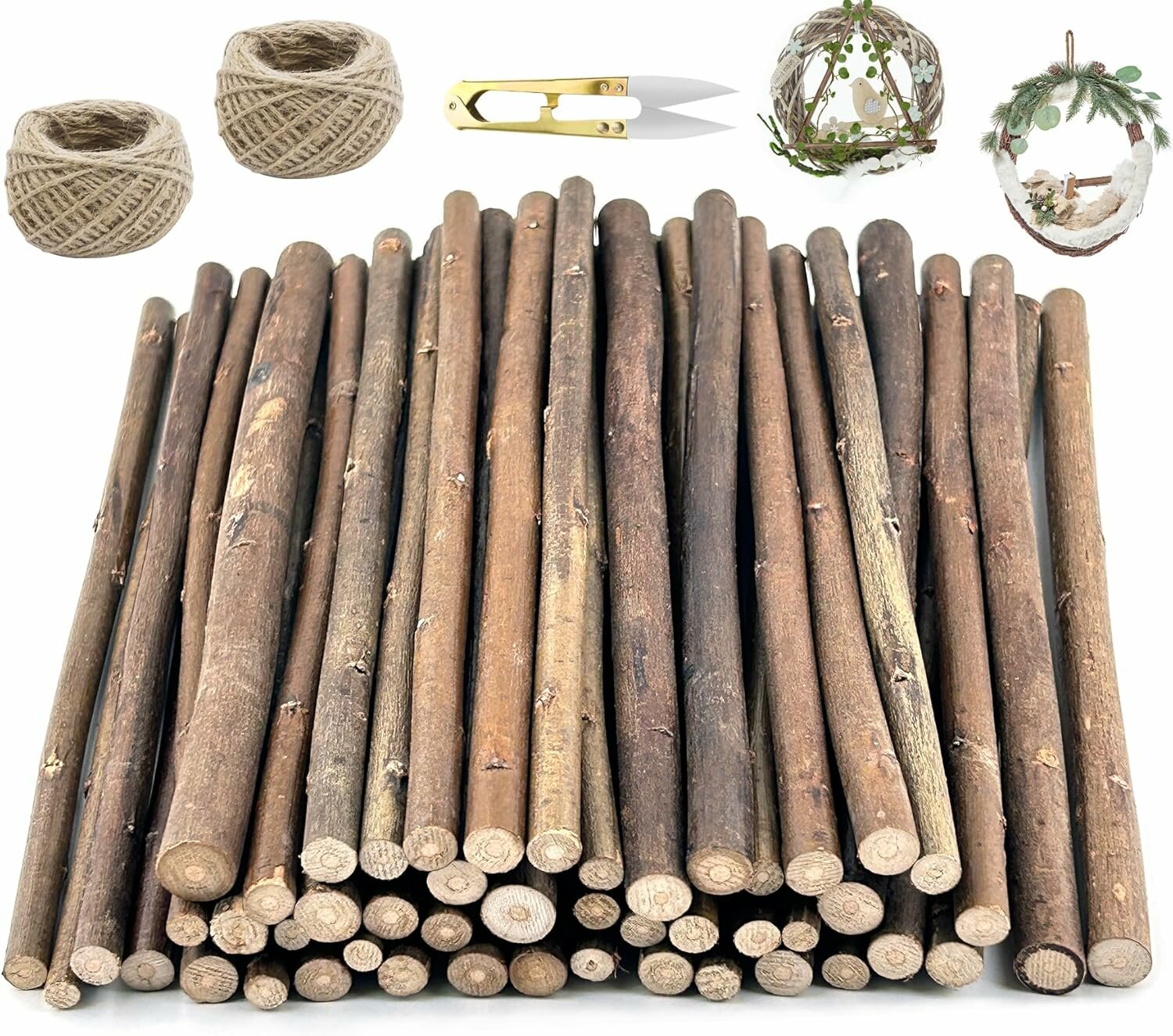 50 упаковок деревянных палочек длиной 20 см для поделок своими руками и создания миниатюрных садов