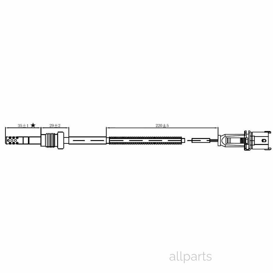 MAGTECHNIC MAG0014OG Датчик температуры выхлопных газов OPEL Astra H/ Vectra C/ SIGNUM/ ZAFIRA/ Saab (1999-2003)