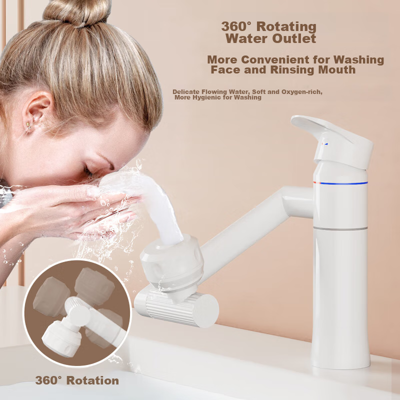 MEJUE Mechanical Arm Swivel Basin, Washbasin, Bathroom Lucky Cat, Hot And Cold Water Faucet, Z-012543