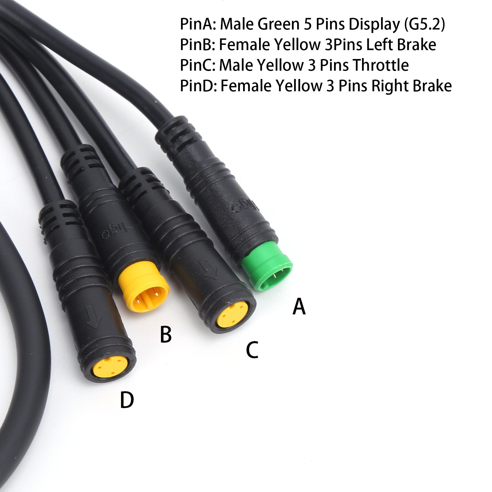 Водонепроницаемый 1T4 жгут проводов для электрического велосипеда, удлинительный кабель датчика шестерни для BAFANG BBS01/BBS02 Mid Motor