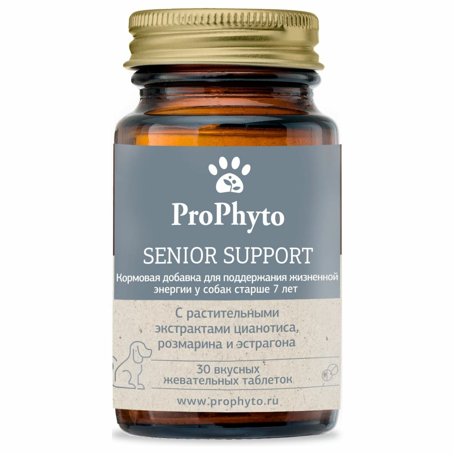 ProPhyto Senior Support - кормовая добавка для поддержания жизненной энергии у собак старше 7 лет, 30 шт