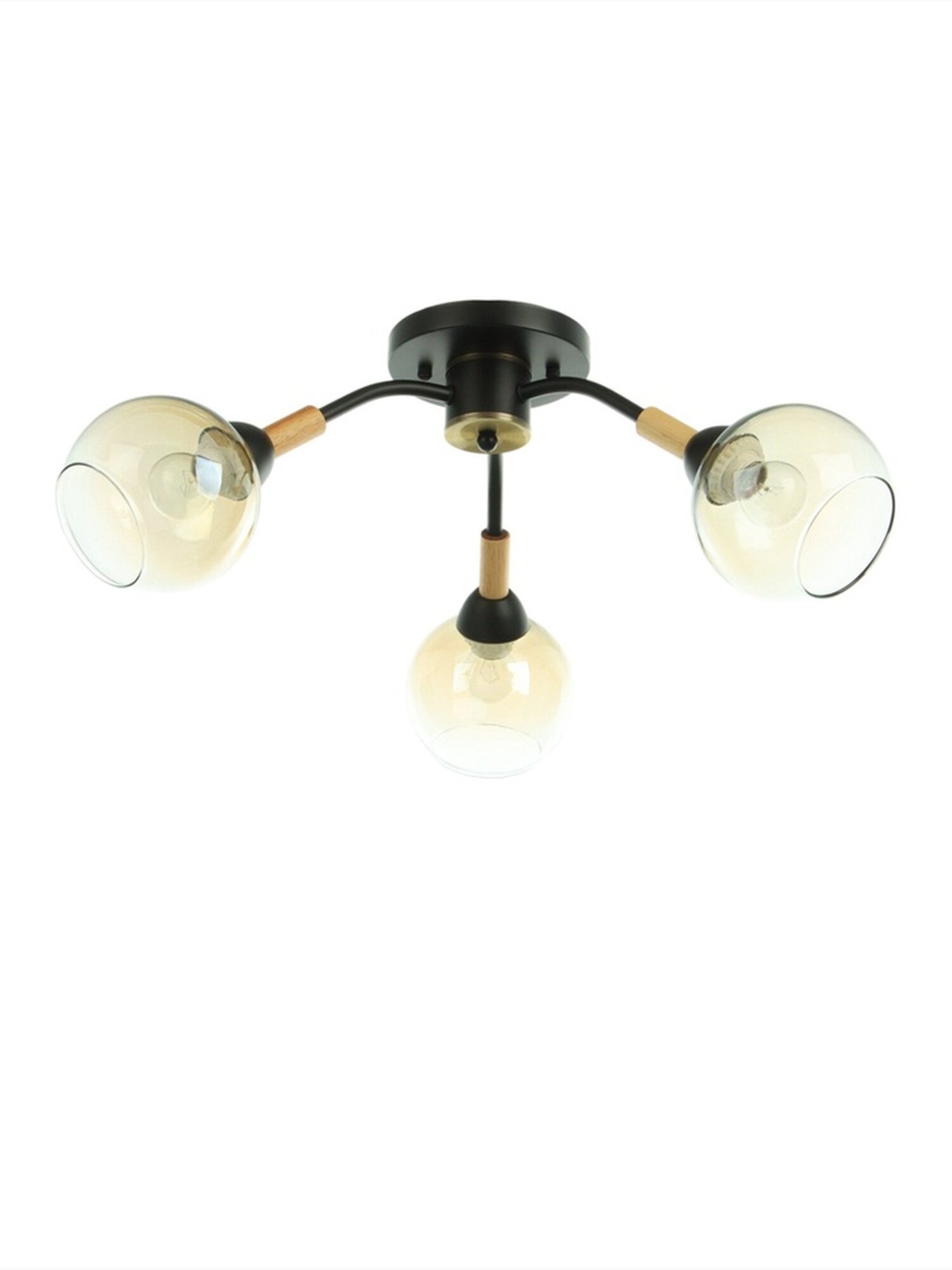 Люстра потолочная BayerLux «Гундер», 3хЕ27, 40 Вт, черный, 57×57×25 см