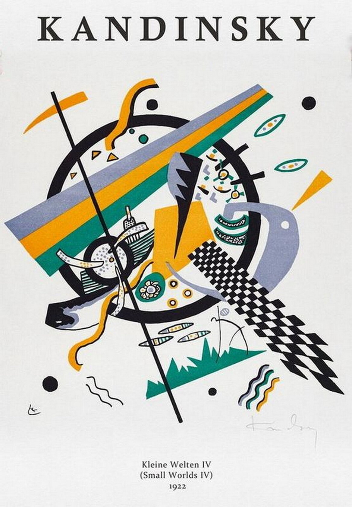 Плакат, постер Василий Кандинский на бумаге, размер 30х42см
