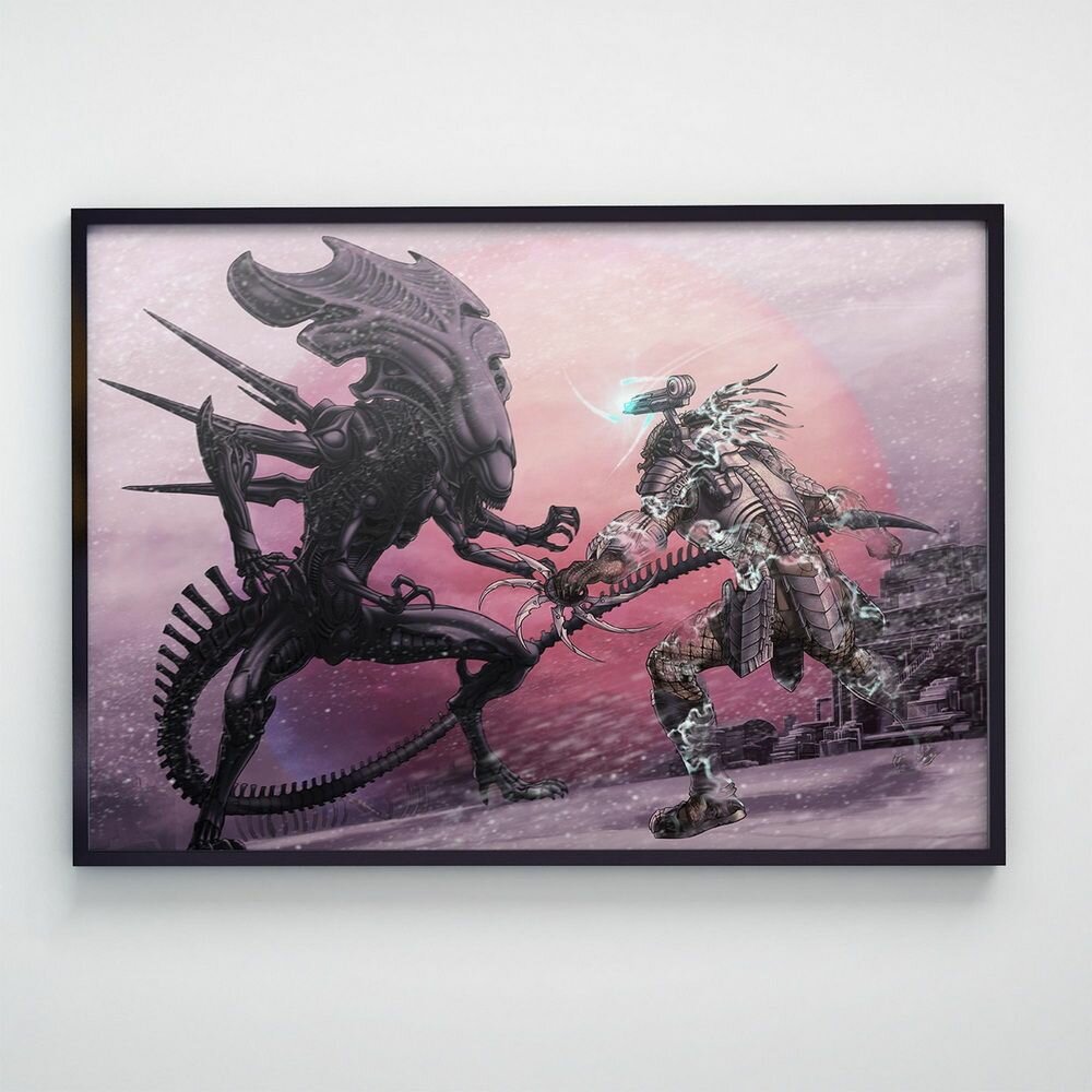 Плакат, постер Чужой (Alien) на холсте, размер 42х60см