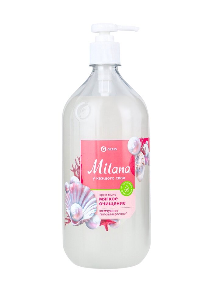 Жидкое крем-мыло Grass Milana «Жемчужное», 1 л