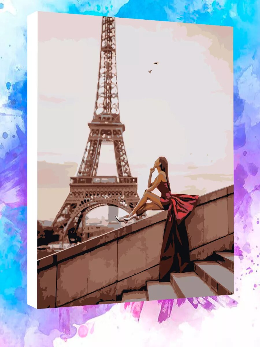 Картина по номерам Эйфелева Башня Париж Франция