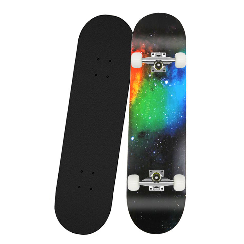 Скейтборд "Звездное небо", двойной мост, клен, цвет звездное небо
