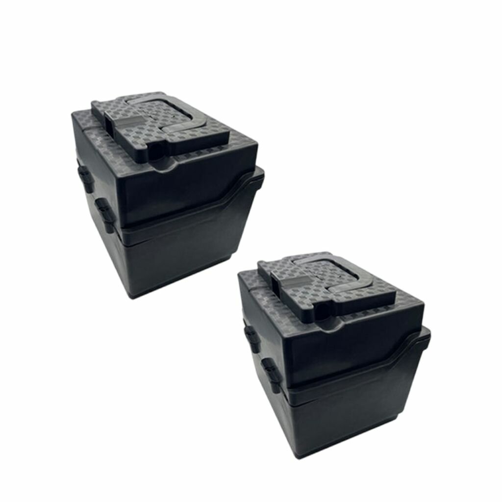 Контейнер для хранения двух аккумуляторов для мотоциклов и внедорожной техники, Черный