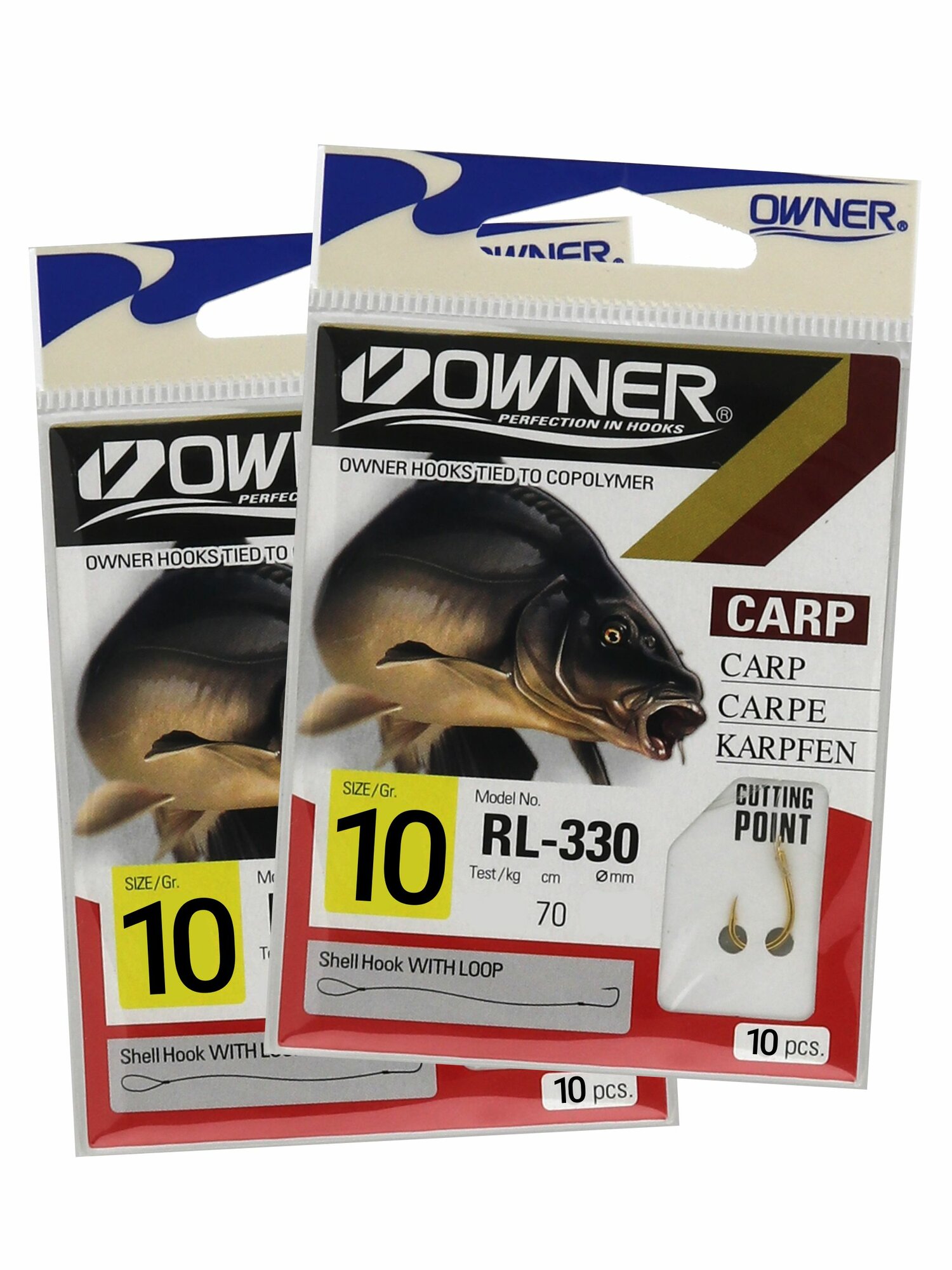 OWNER Поводок готовый RL-330 №10 10шт 2 упаковки