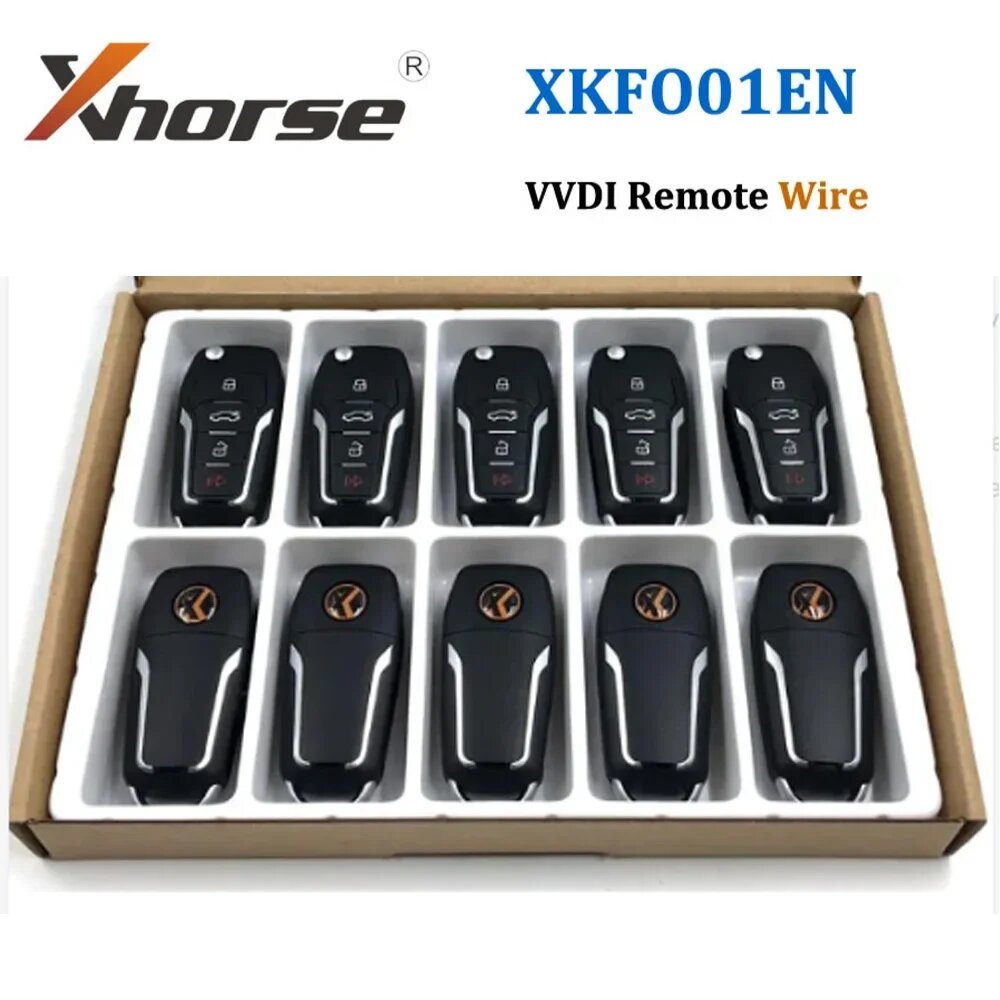 Универсальный автомобильный брелок Xhorse серии XKFO01EN X013 с 4 кнопками для Ford Type Condor Flip VVDI проводной пульт дистанционного управления, 4PCS XKFO01EN