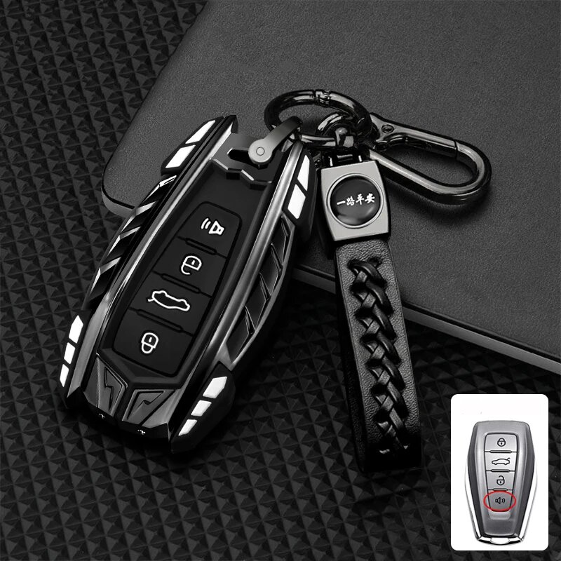 Чехол для автомобильного ключа из цинкового сплава для Geely Okavango Coolray Atlas B gun keychain