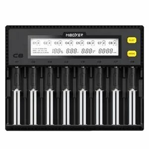 MiBOXER C8 Интеллектуальный Универсальный 1.5A 8-секционный ЖК-дисплей Аккумулятор