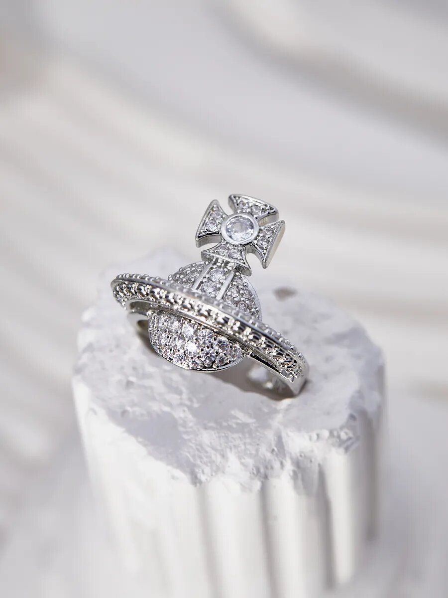 Кольцо, циркон, кристалл, фианит