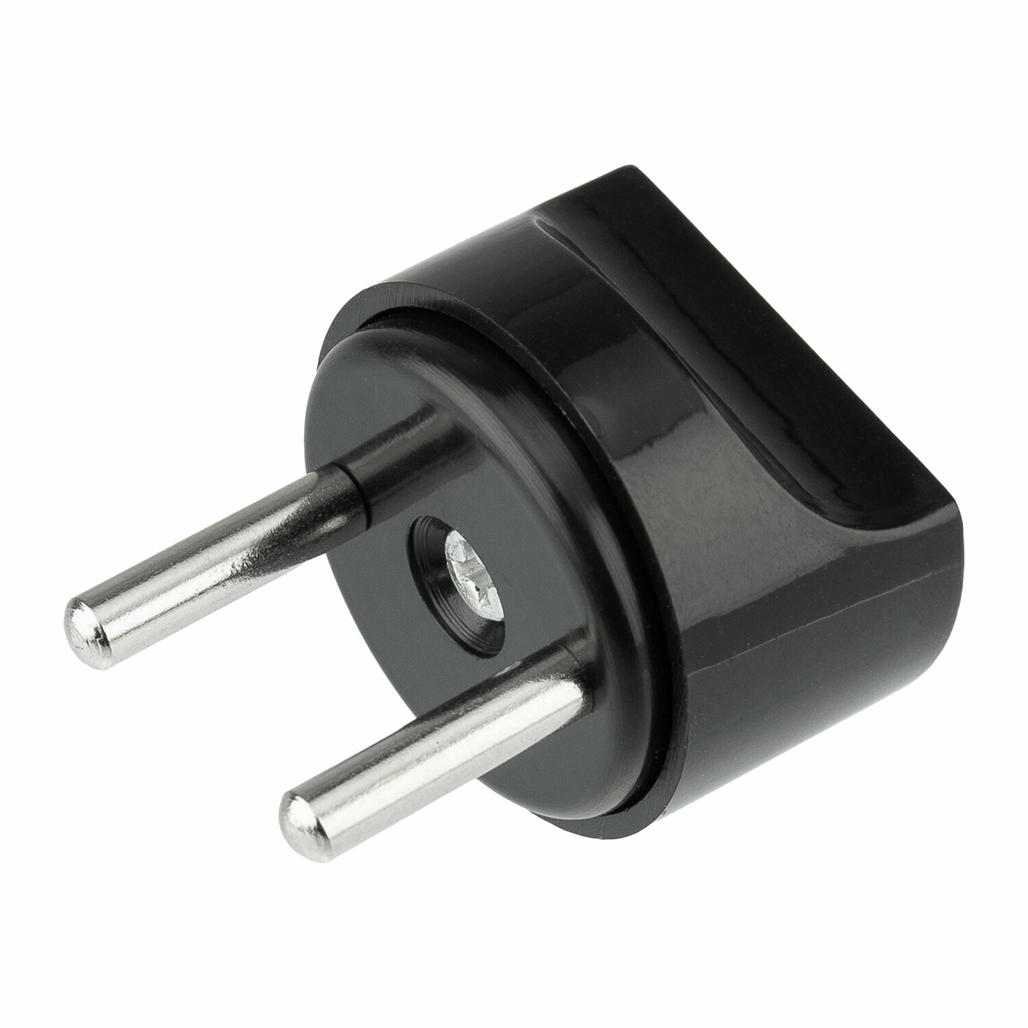 Адаптер сетевой (переходник) с Евро А/F на вилку С1 CEE 7/2 «Питер» 6А б/з черный PROconnect (пакет бопп 1 шт/уп.)