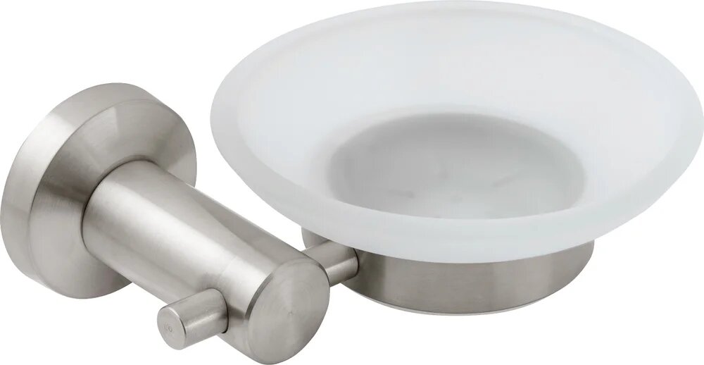 Мыльница Wess Force Wb04-02 настенная, стеклянная, из нержавейки, круглая