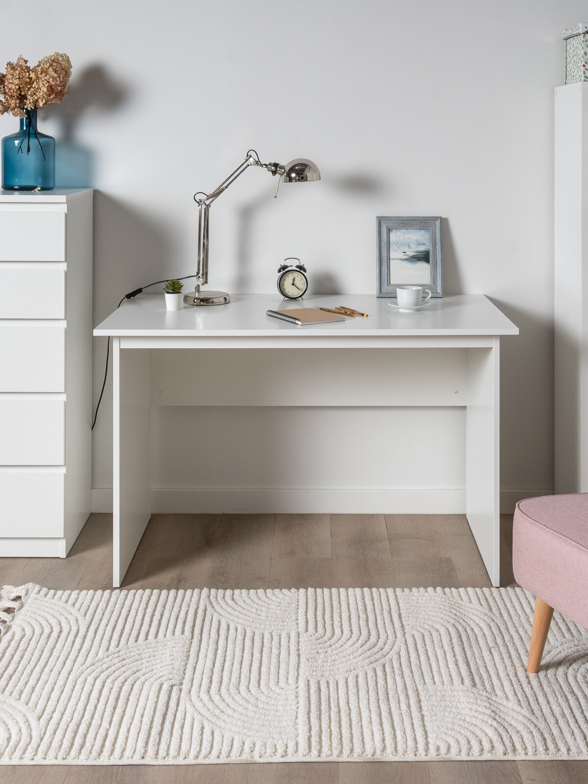 Стол письменный ГУД лакк Кастор, 120 х 65 х 75 см, ЛДСП, белый