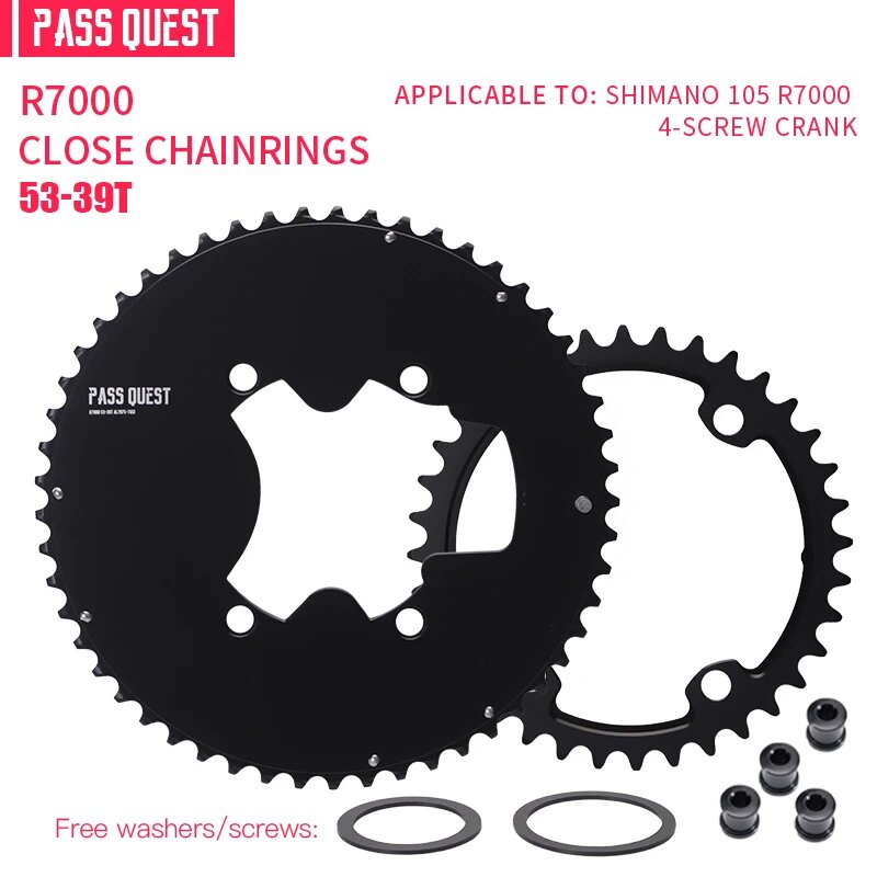 PASS QUEST Звездочка для велосипеда R9100/R8000/R7000 2X R7000 53-39T