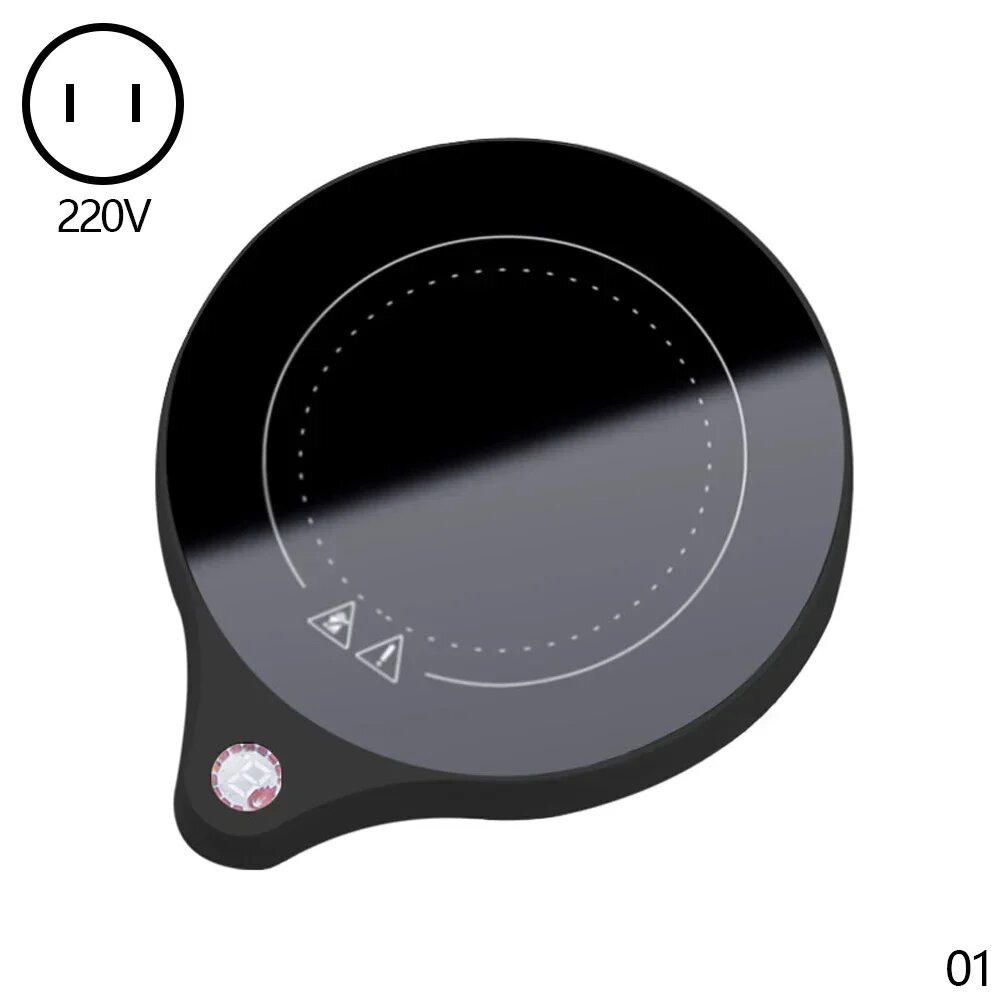 100 ° C Подогреватель для приготовления горячего чая, подставка с 5 передачами, нагреватель для чашек, кофе, молока, чая, грелка, 110 В/220 В, 200 Вт, подогреватель чашек, подогреватель кружки Black-220V