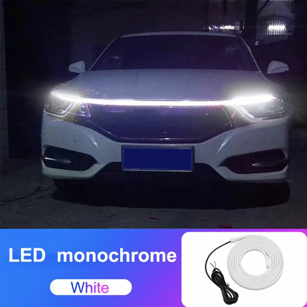 Дневная светодиодная лента для капота автомобиля 180 см 12 в, водонепроницаемая, гибкая