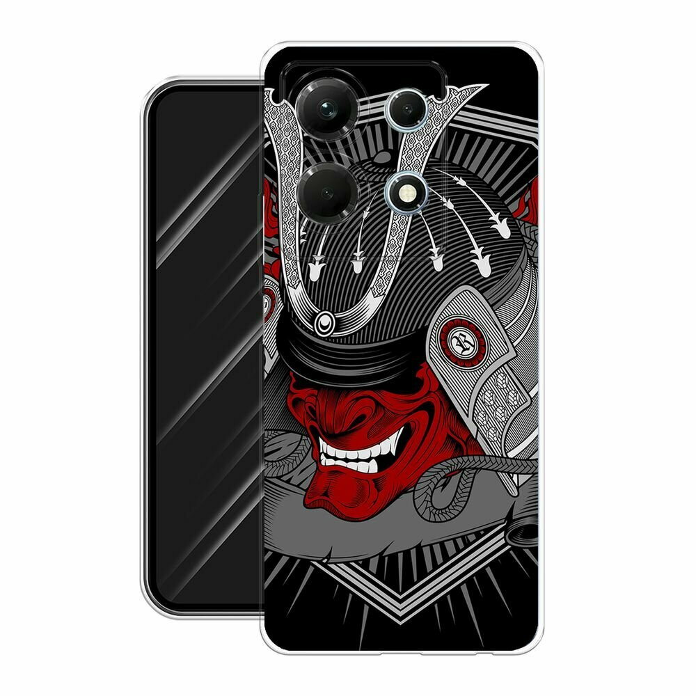 Чехол на Infinix Note 30 4G / Инфиникс Нот 30 4G с принтом "Красная маска самурая" — фото 1