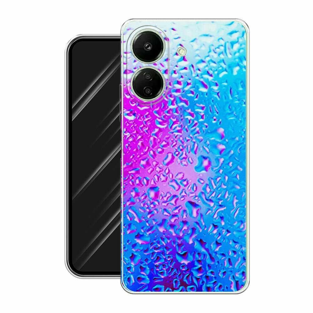 Чехол на Xiaomi Redmi 13C/Poco C65 / Сяоми Редми 13C/Поко С65 с принтом "Капли на стекле" — фото 1