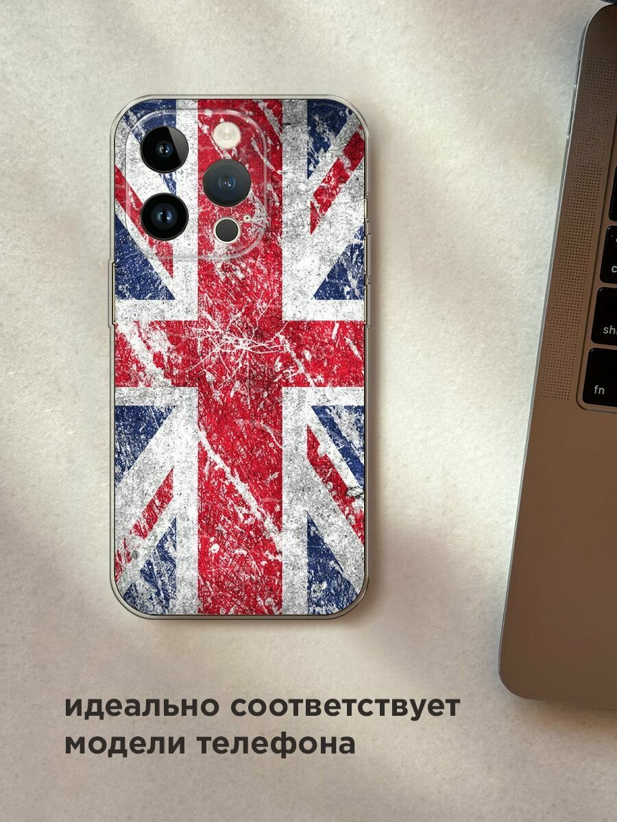 Чехол на Apple iPhone 14 Pro / Айфон 14 Про с принтом "Флаг британский" — фото 1
