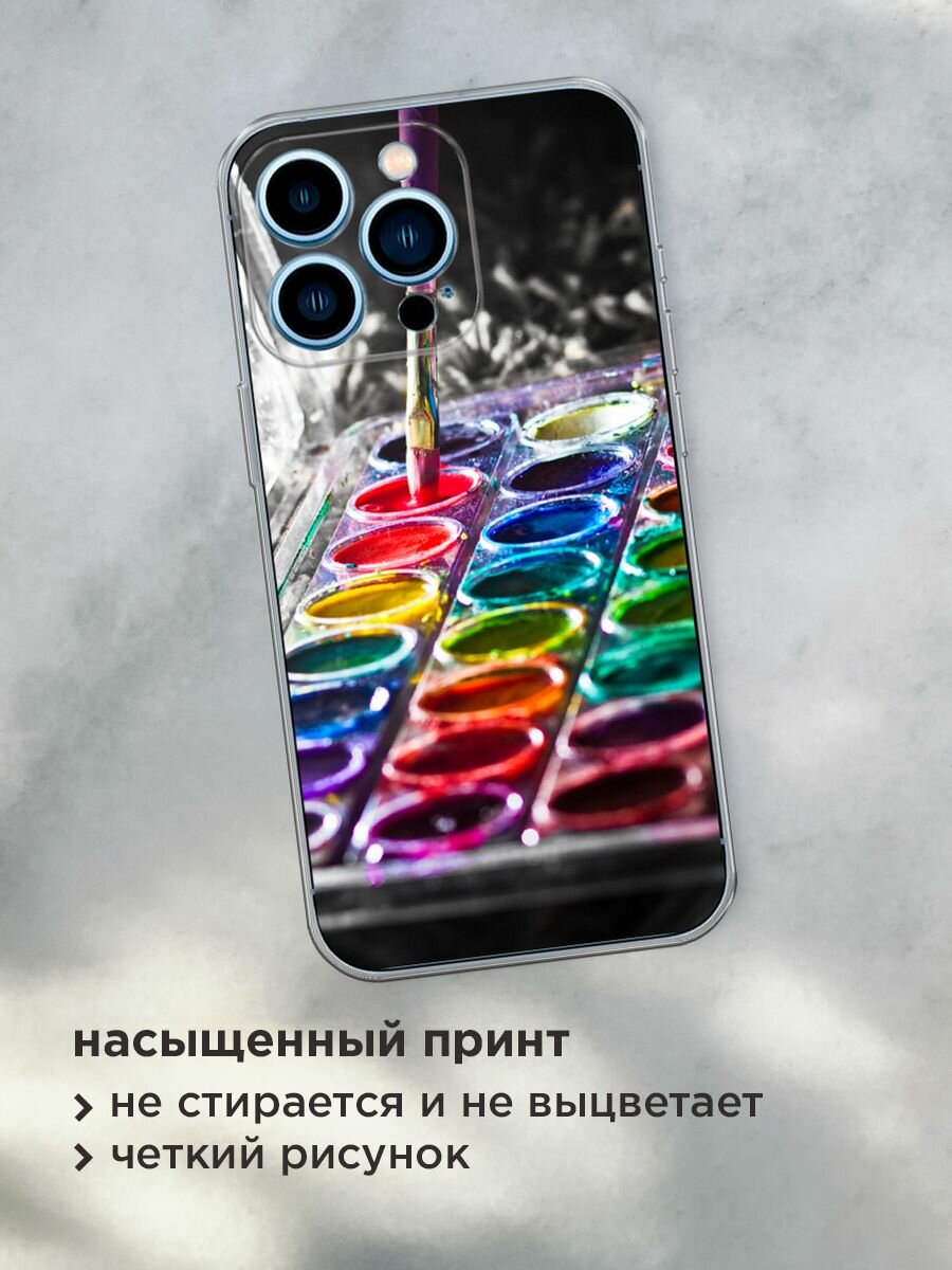 Чехол на Apple iPhone 13 Pro / Айфон 13 Про с принтом "Палитра красок" — фото 1