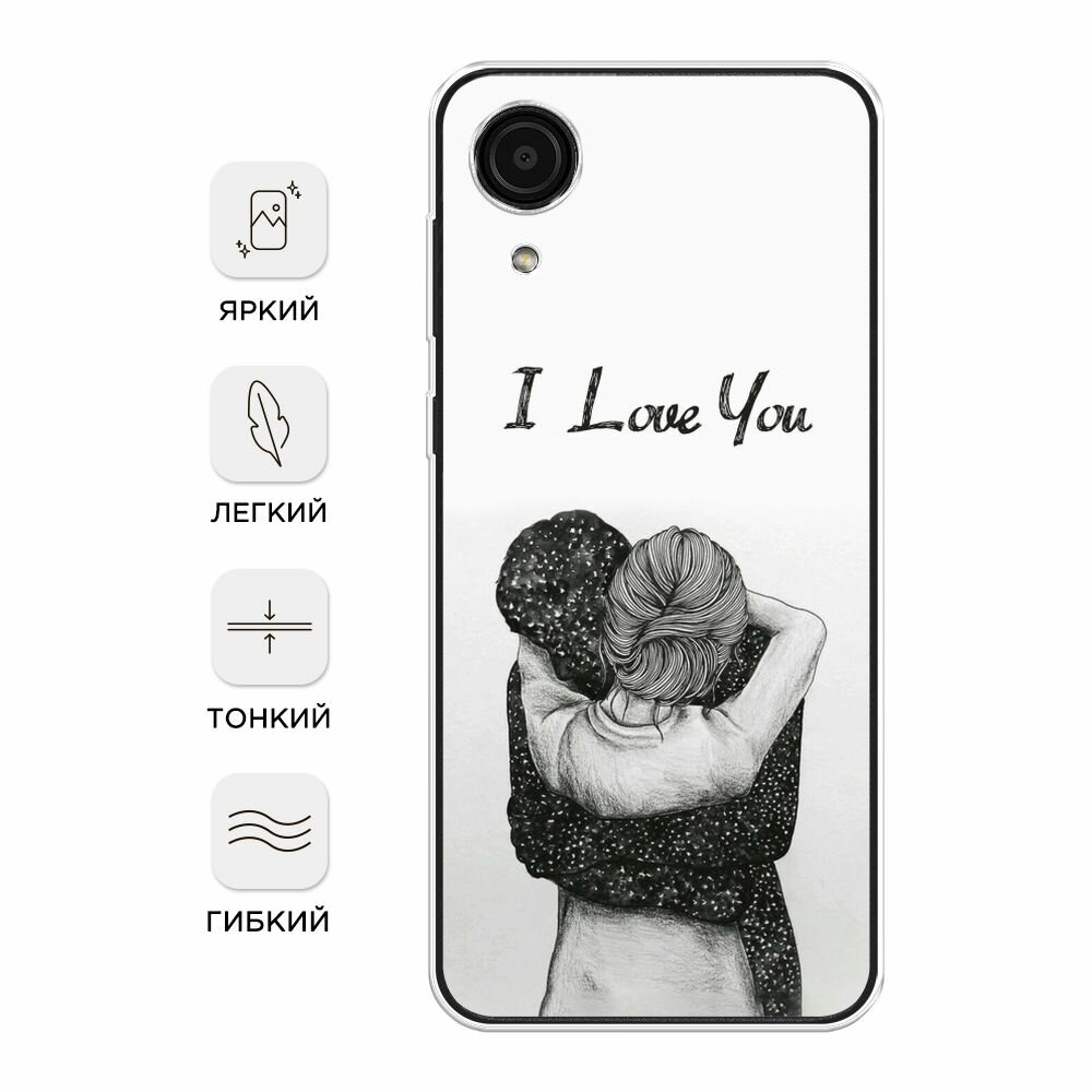 Чехол на Samsung Galaxy A03 Core / Самсунг Галакси А03 Core с принтом I love you 1 — фото 1