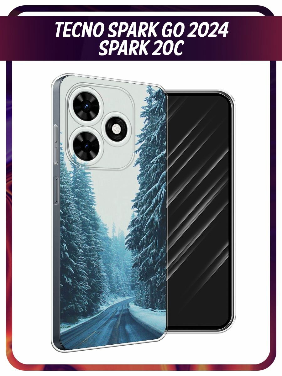 Чехол на Tecno Spark Go 2024/Spark 20C / Текно Спарк Го 2024/Спарк 20C с принтом Зима 9