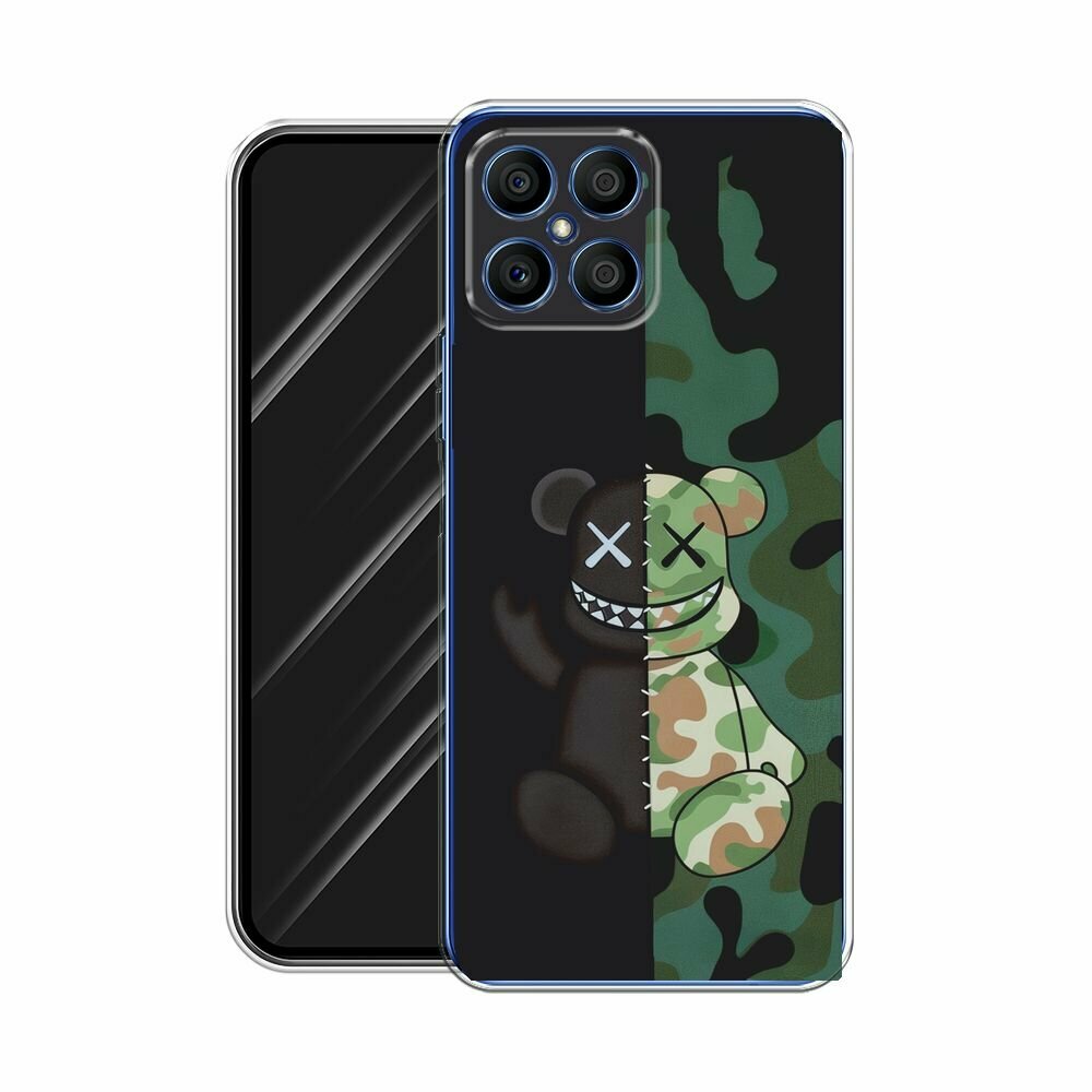 Силиконовый чехол на Honor X8 / Хуавей X8 с принтом "KAWS 23 февраля 1" — фото 1