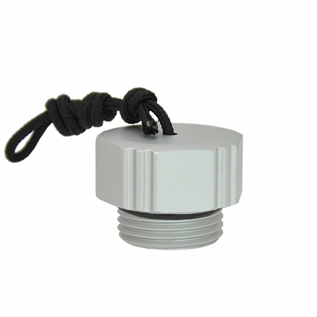 Пылезащитный чехол с плоской головкой -внешняя резьба серебристая