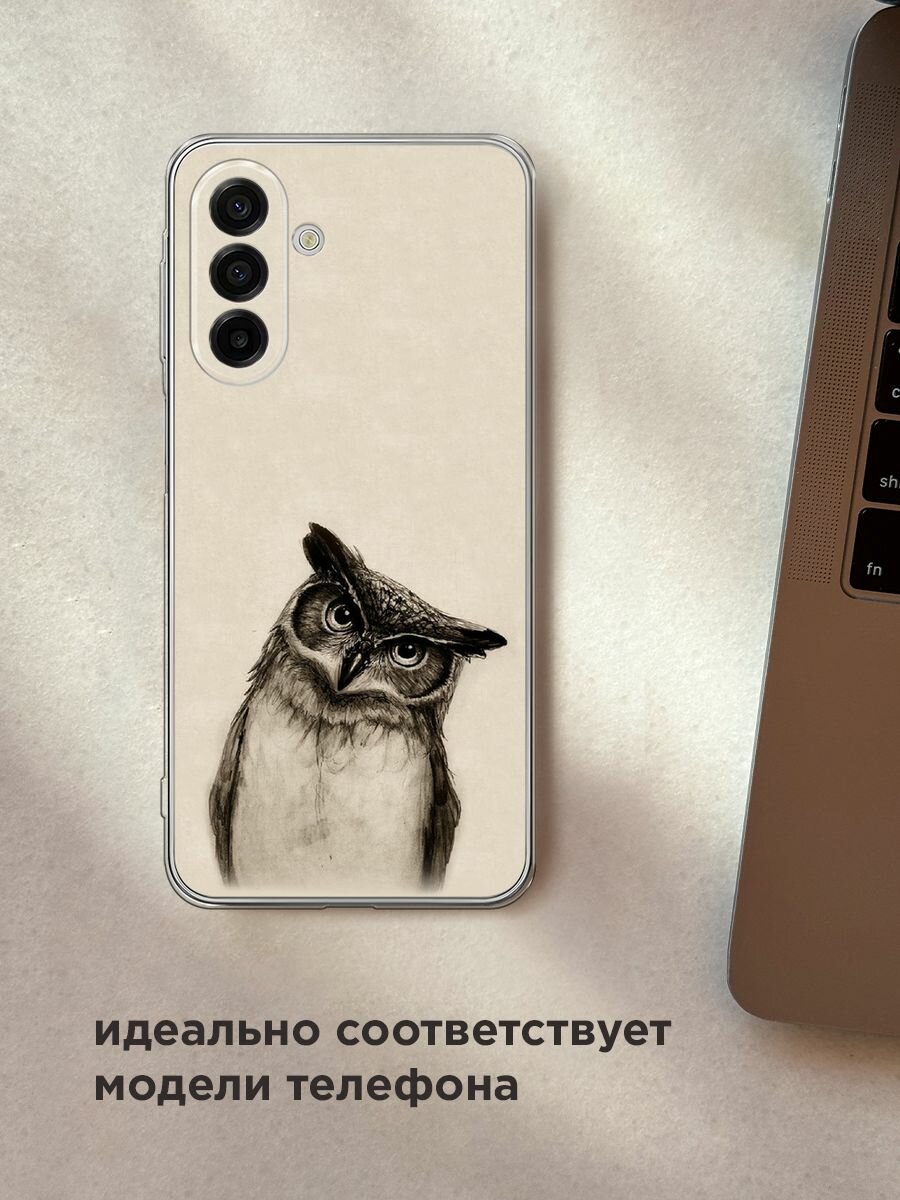 Силиконовый чехол на Samsung Galaxy A17 / Самсунг А17 с принтом "Сова" — фото 1