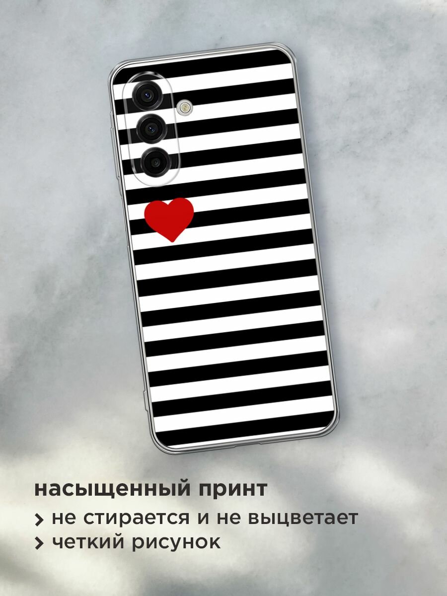 Чехол на Samsung Galaxy A17 / Самсунг А17 с принтом "Красное сердце" — фото 1