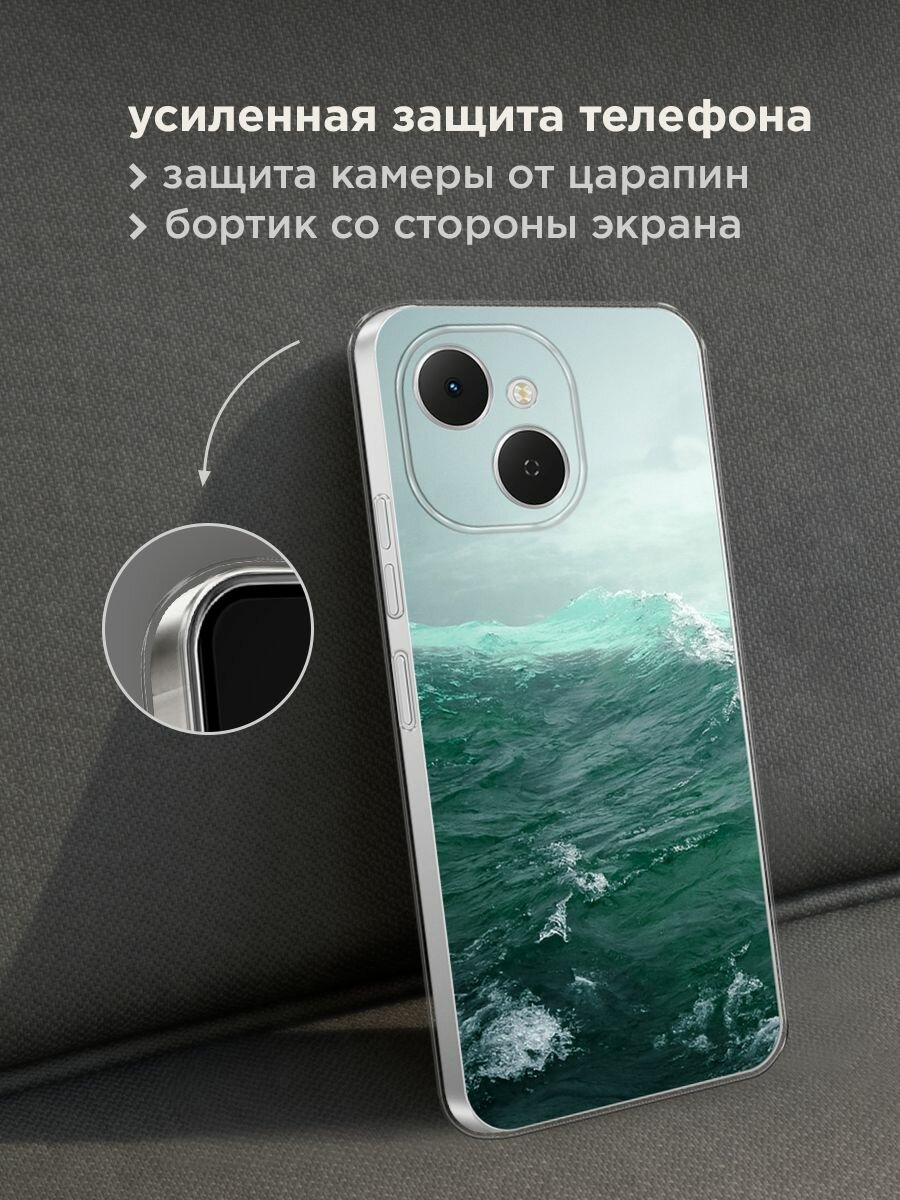 Чехол на Tecno Spark 40C / Текно Спарк 40C с принтом "Волны 12" — фото 1