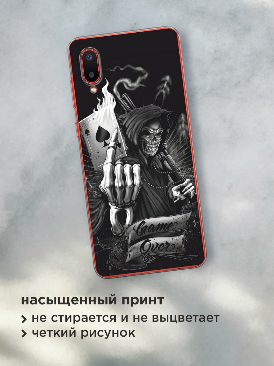Чехол на Samsung Galaxy A02 / Самсунг Галакси А02 с принтом "Игра закончена" — фото 1