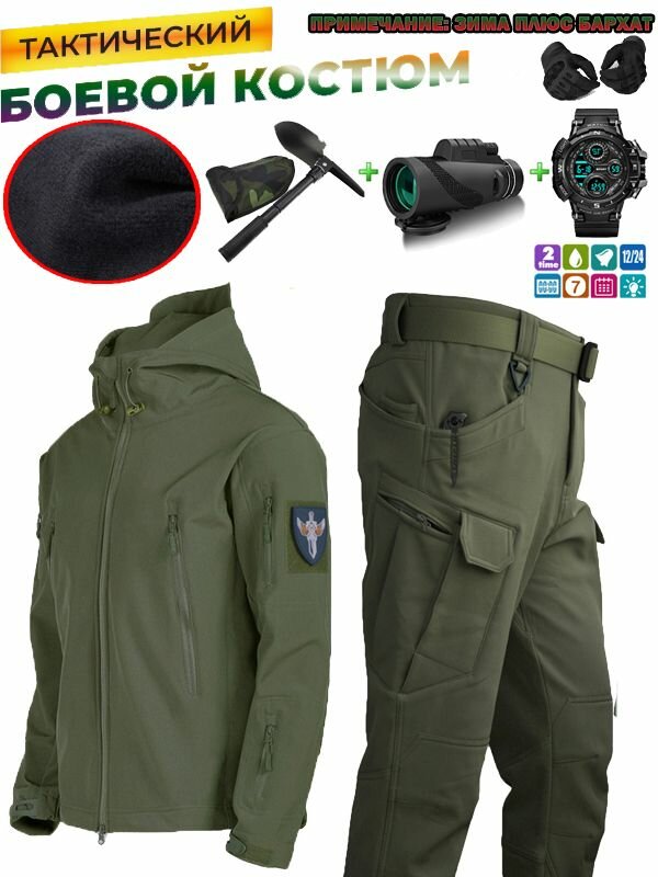 Демисезонный тактический костюм Softshell, мужской тактическая униформа/Военная