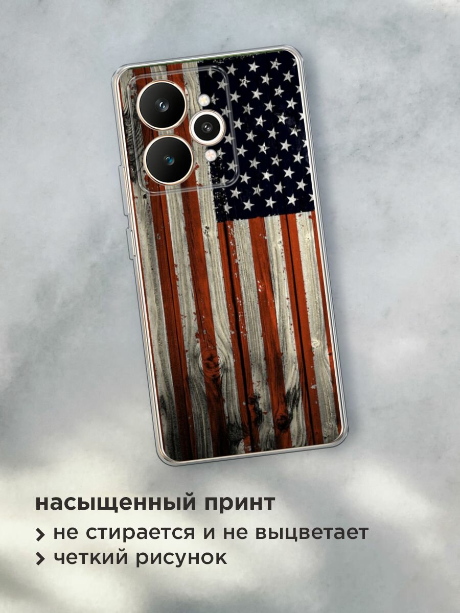 Силиконовый чехол на Realme 15 / Реалми 15 с принтом "США" — фото 1