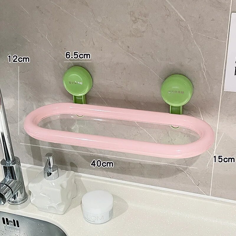 Настенная овальная полка Dawndesslo для ванной Pink