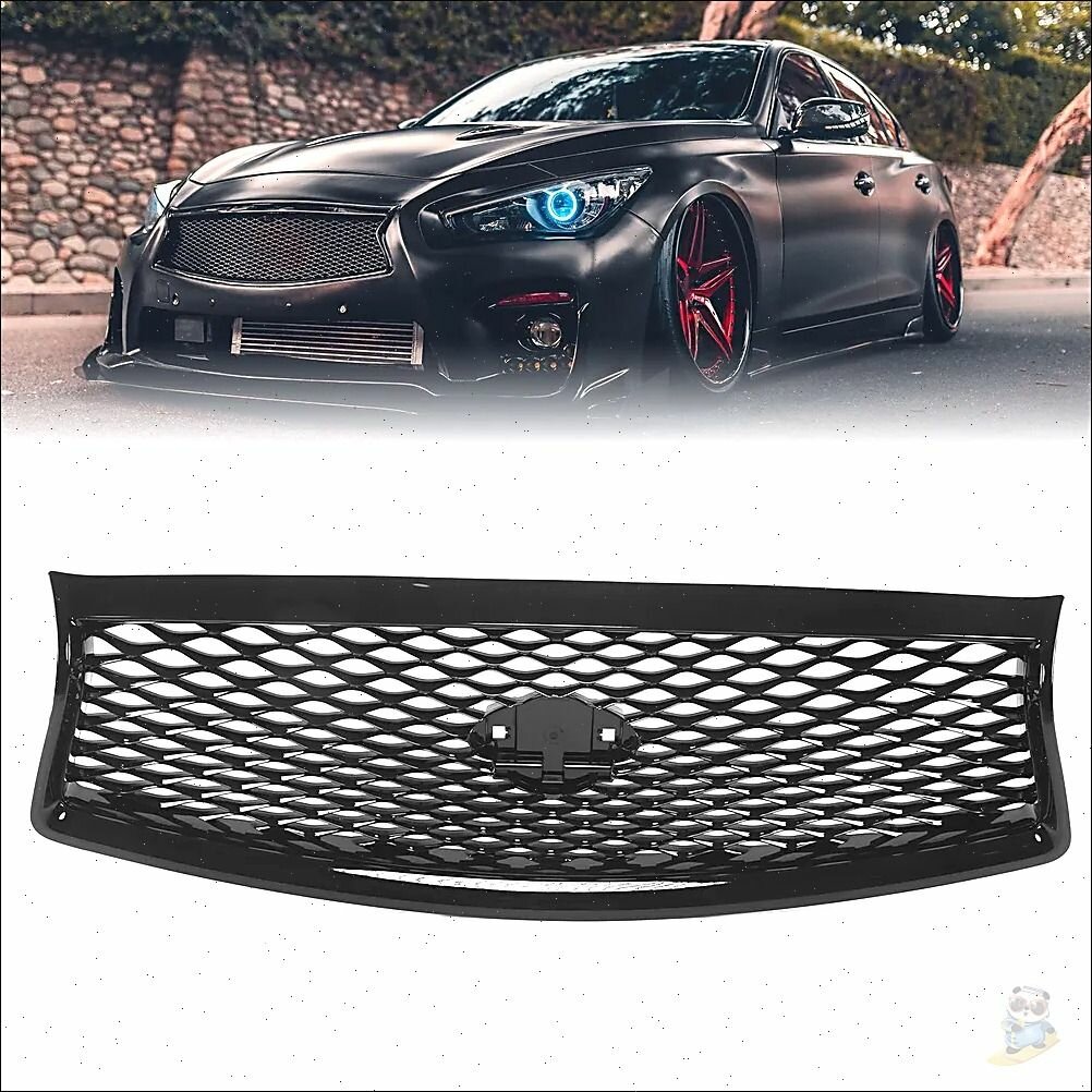 Решетка радиатора в стиле Car ER в виде сот, 14-17 Infiniti Q50 полностью ярко-черный