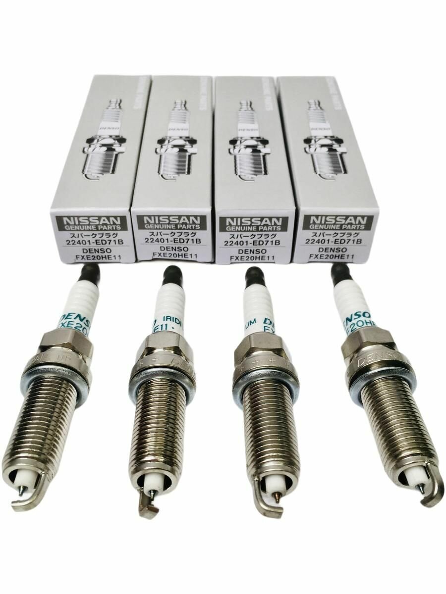 Комплект свечей зажигания Nissan Qashqai (HR16DE), X-Trail T32 (QR25DE) Tiida Teana Micra / 22401ED71B
