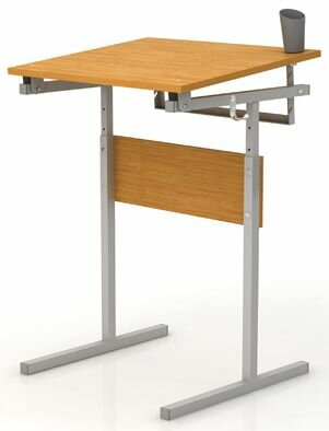 Парта для школьника с механизмом подъема столешницы Надежда Ш-301 М дуб мол.